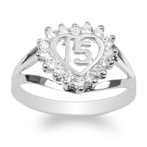 15 Anos Quinceanera Ring Sterling Silver Various Size Mis - Etsy
