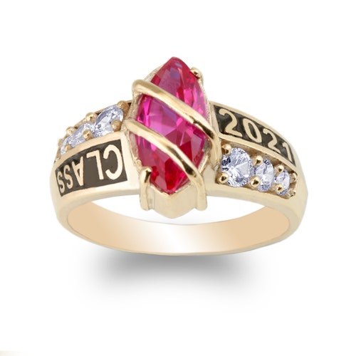 Gold Color Class Ring for Girl | Etsy