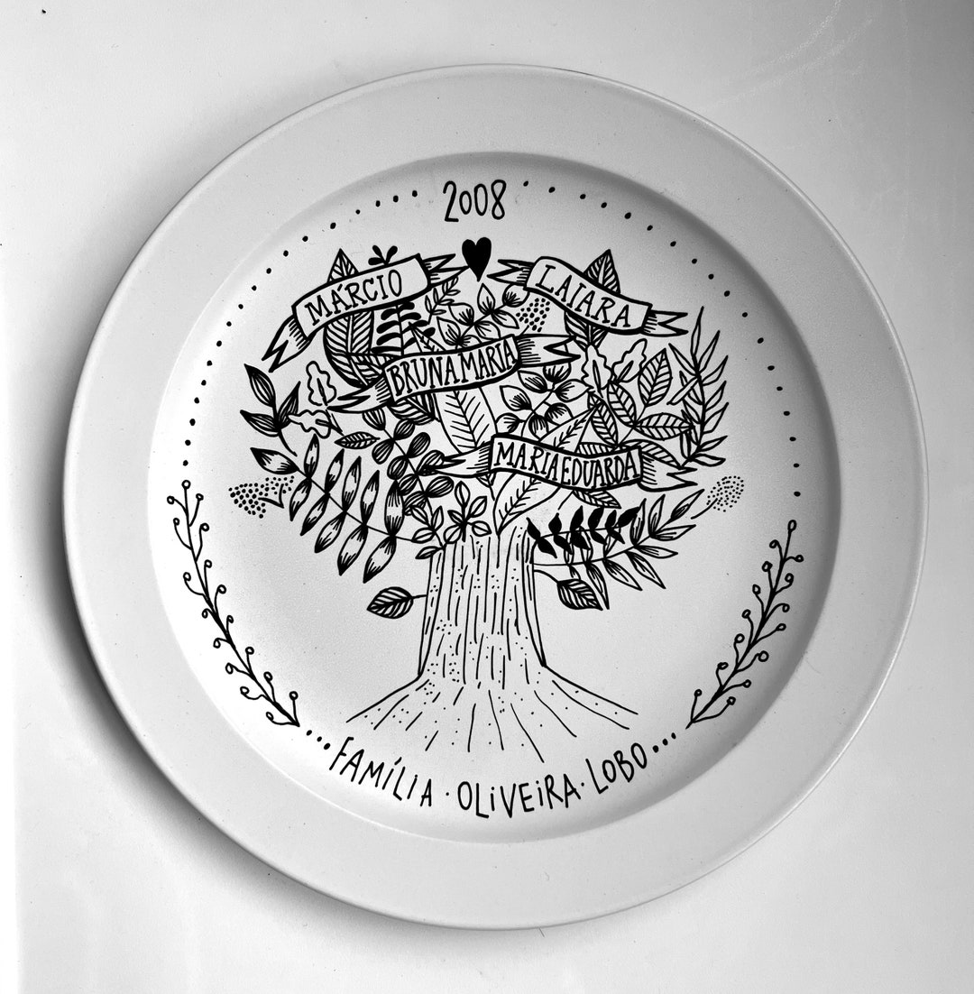 Family Tree Plate - Etsy