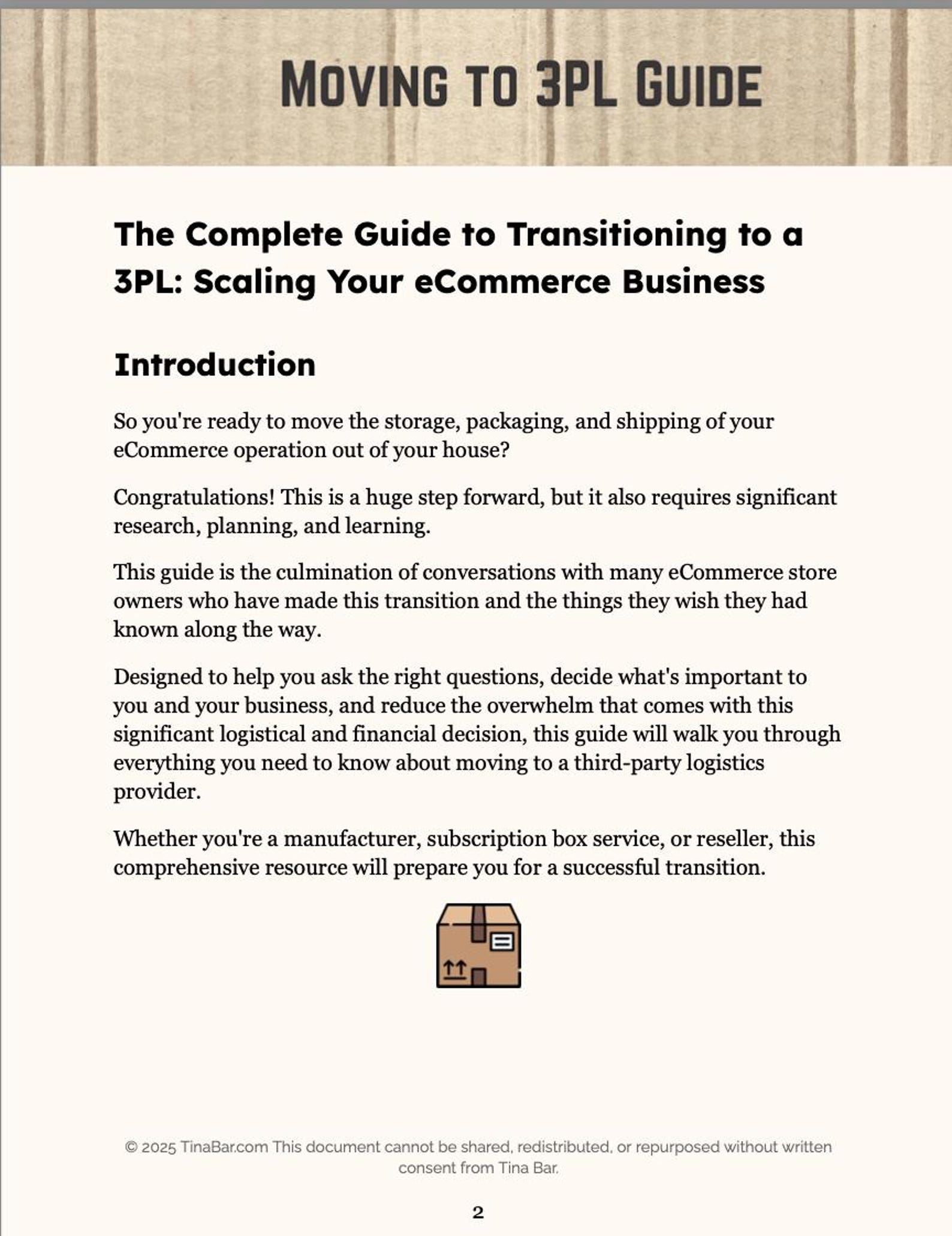 Ebook Guide to Transitioning to a 3PL: Scaling Your Ecommerce Business ...