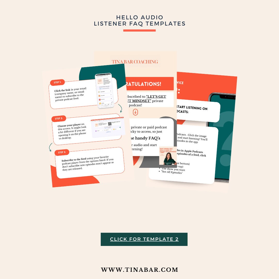 Private Podcast Listener FAQ Template for Hello Audio - Etsy