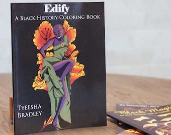 Black Coloring Book | Etsy