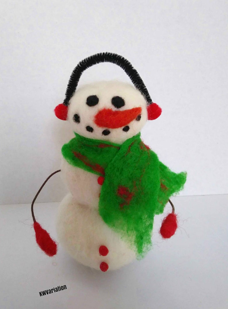 Snowmen, Needle Felted Snowmen, Decoration, Winter, White, Christmas ...