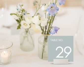 Blush Pink Simple & Sweet Table Numbers Template | 5x5 Table Numbers ...