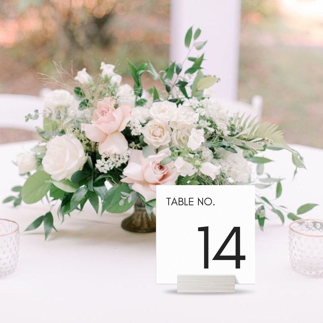 Simple & Sweet Table Numbers Template | 5x5 Table Numbers Printable ...
