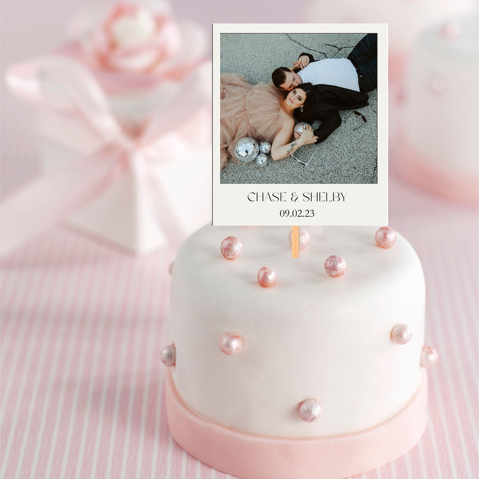 Editable Polaroidesque Cake Topper Retro Cake Topper Photo - Etsy