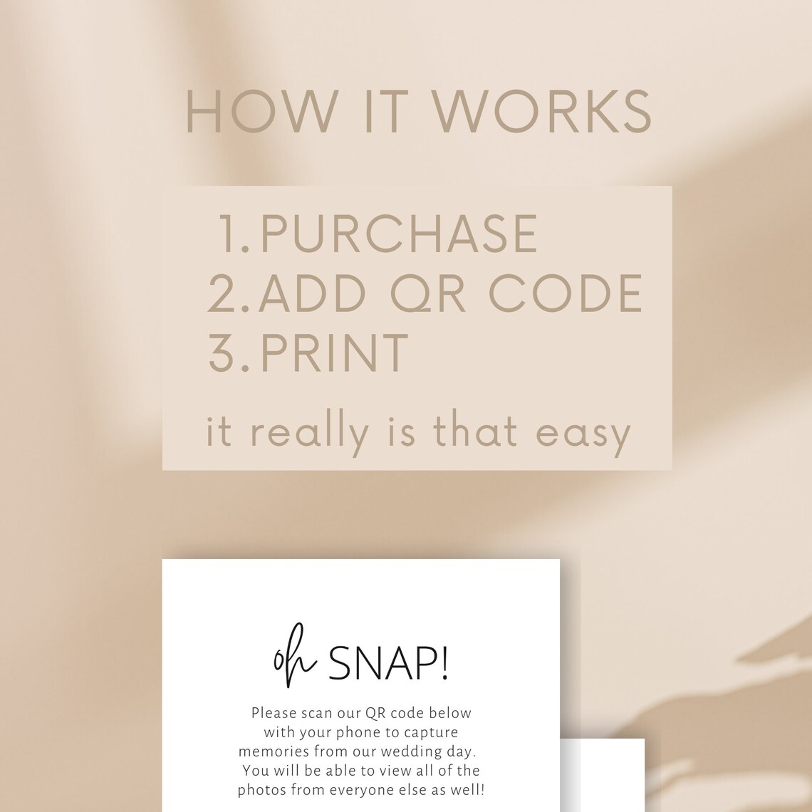 Oh Snap QR Code 8x10 Sign | Editable Oh Snap Wedding Sign | BONUS - QR ...