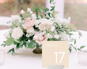 Dusty Blue Simple & Sweet Table Numbers Template 5x5 Table Numbers ...