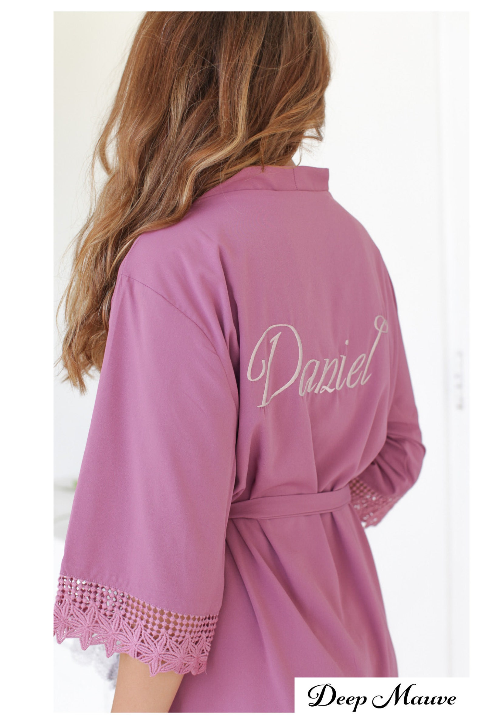 Set of 7 Bridesmaid Robes Bridesmaid Lace Robes Lace Bridal | Etsy