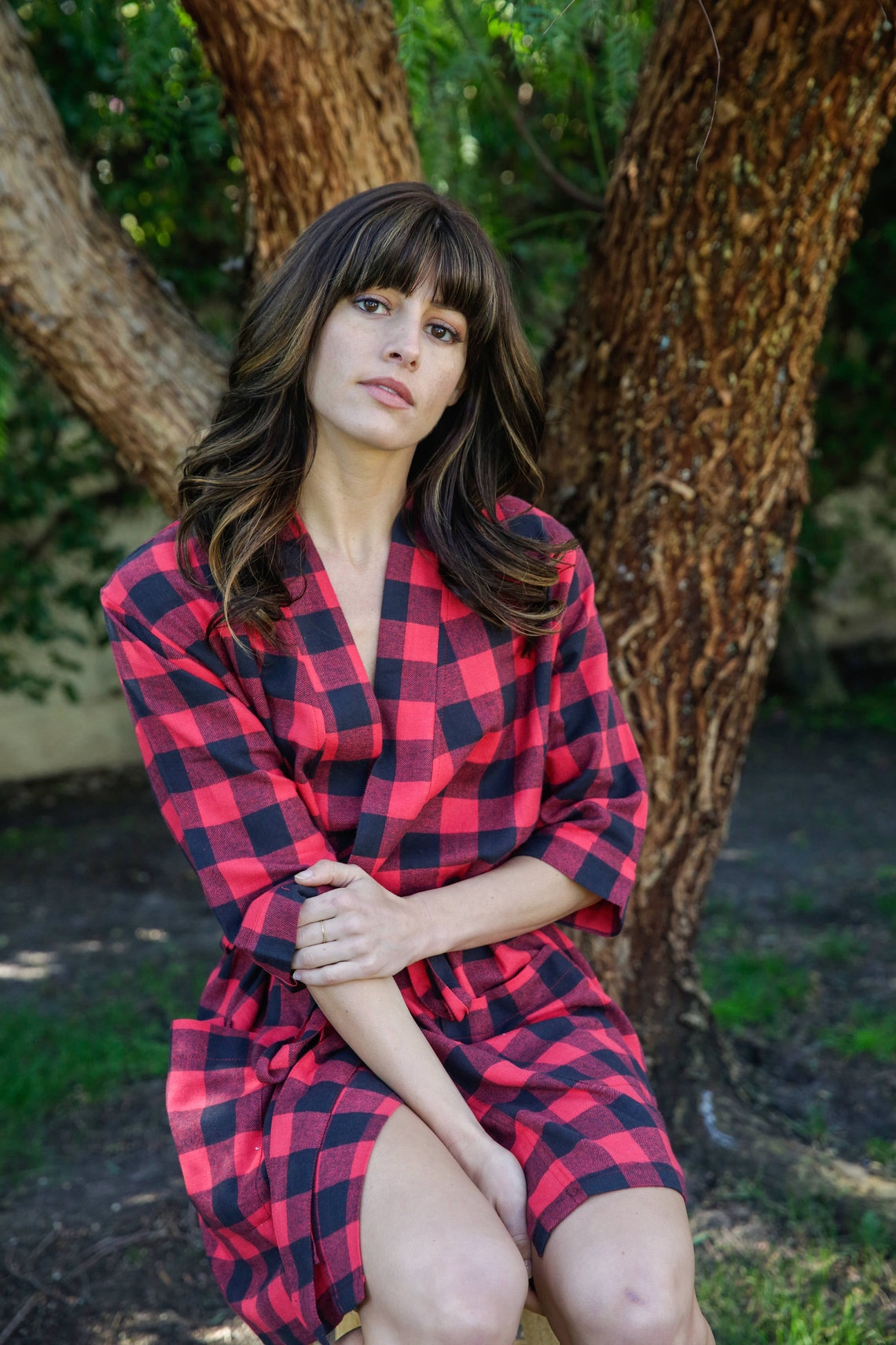 Bridesmaid Flannel Plaid Robe Bridesmaid Robes Monogrammed - Etsy