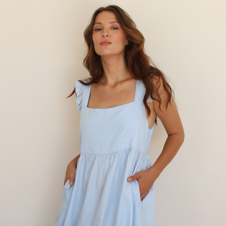 Bridesmaid Nightie Personalized Gift Getting Ready Dress for Bridesmaid ...