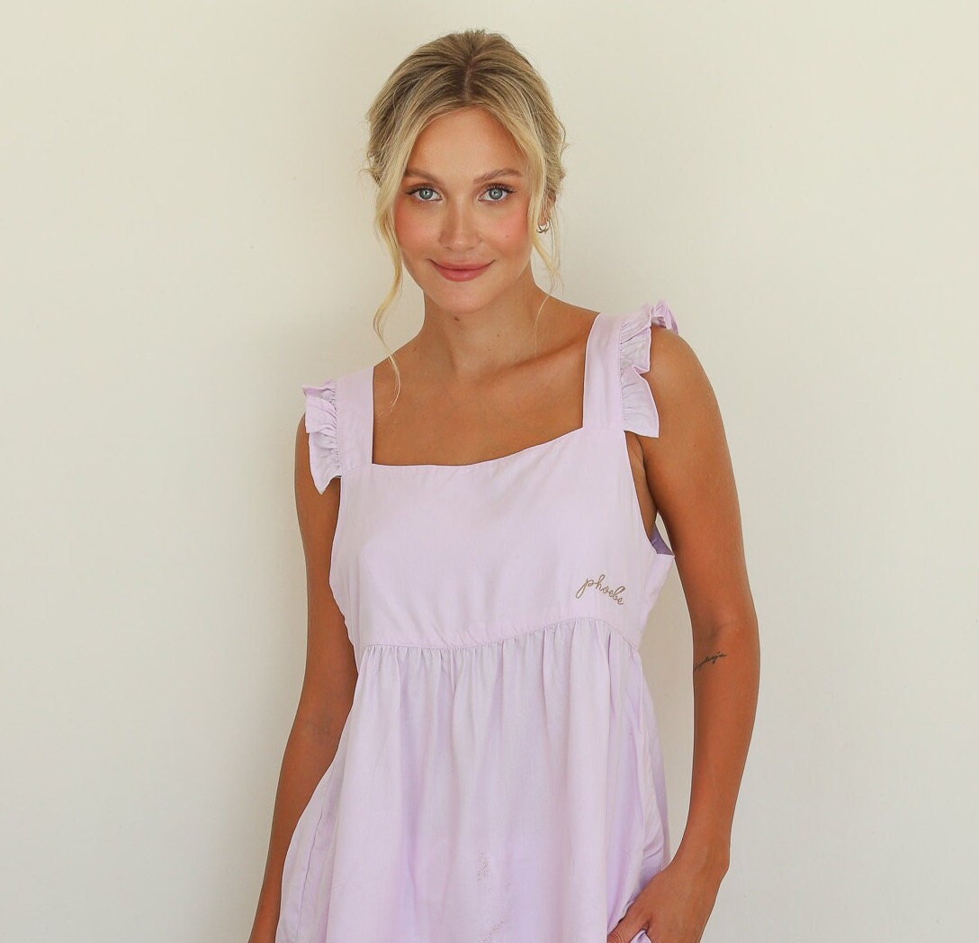 Bridesmaid Nightie Personalized Gift Getting Ready Dress for Bridesmaid ...