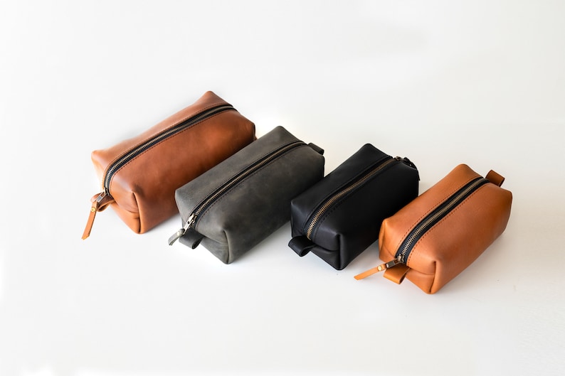 Personalized Leather Dopp Kit Anniversary Gifts for Men - Etsy