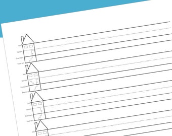 Writing Paper for Kindergarten Instant Download Printable | Etsy