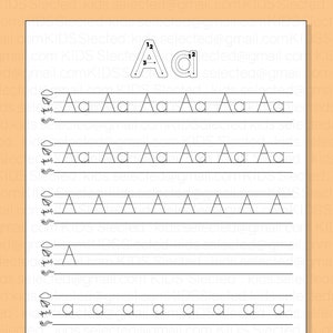 Alphabet Tracing Worksheets Printable Letter ABC Handwriting Practice ...