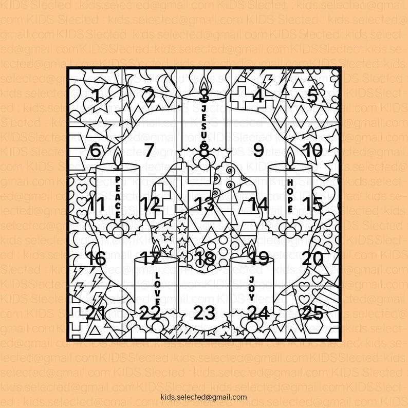 Advent Wreath Coloring Pages Collaborative Pop Art Poster Bulletin ...