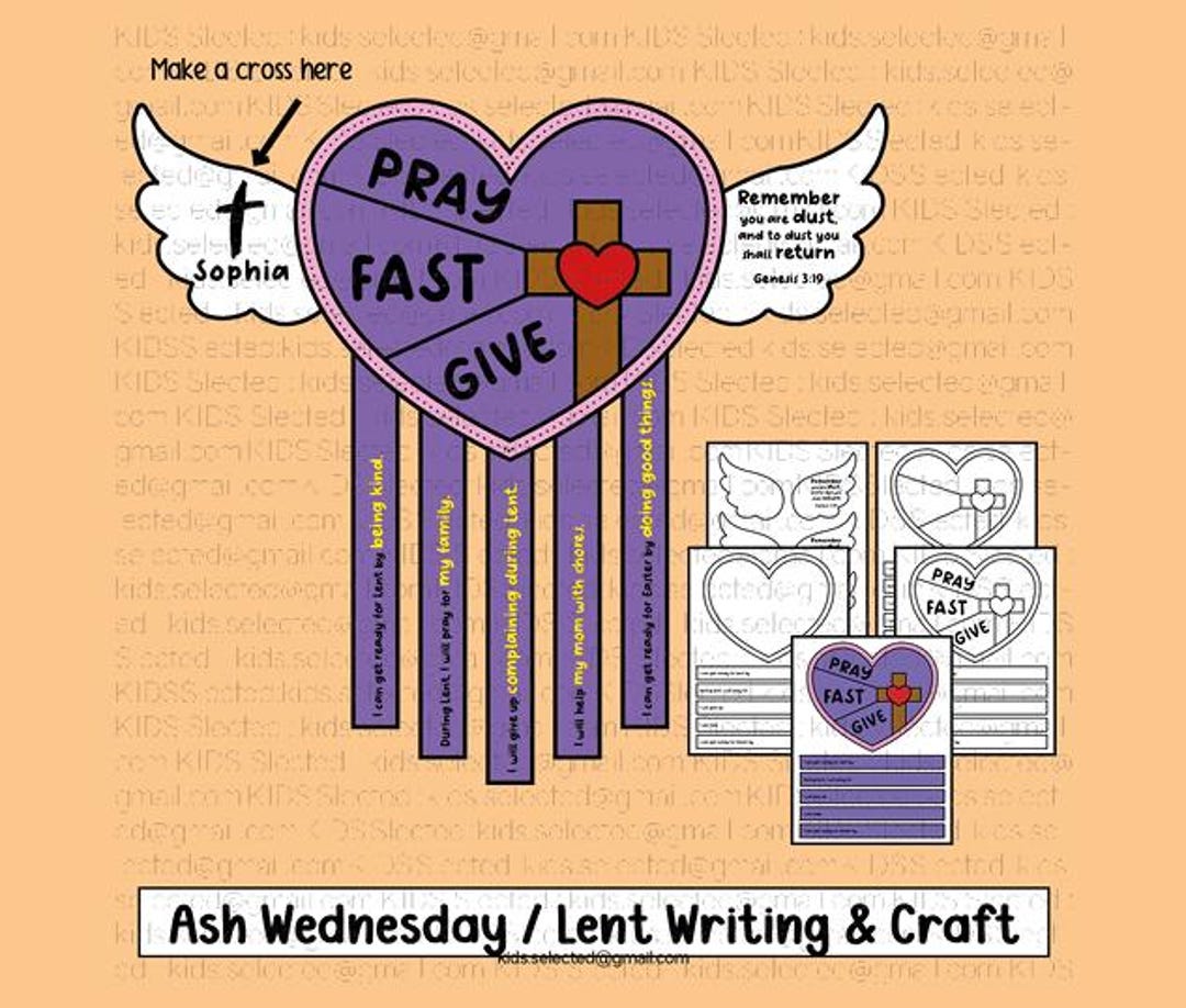 Ash Wednesday Craft Lent Promise Activities Lenten Easter Pray Fast ...