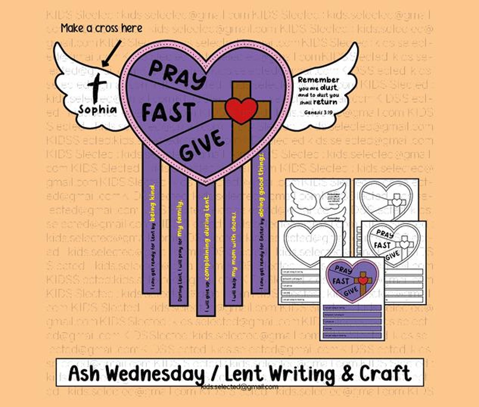 Ash Wednesday Craft Lent Promise Activities Lenten Easter Pray Fast ...