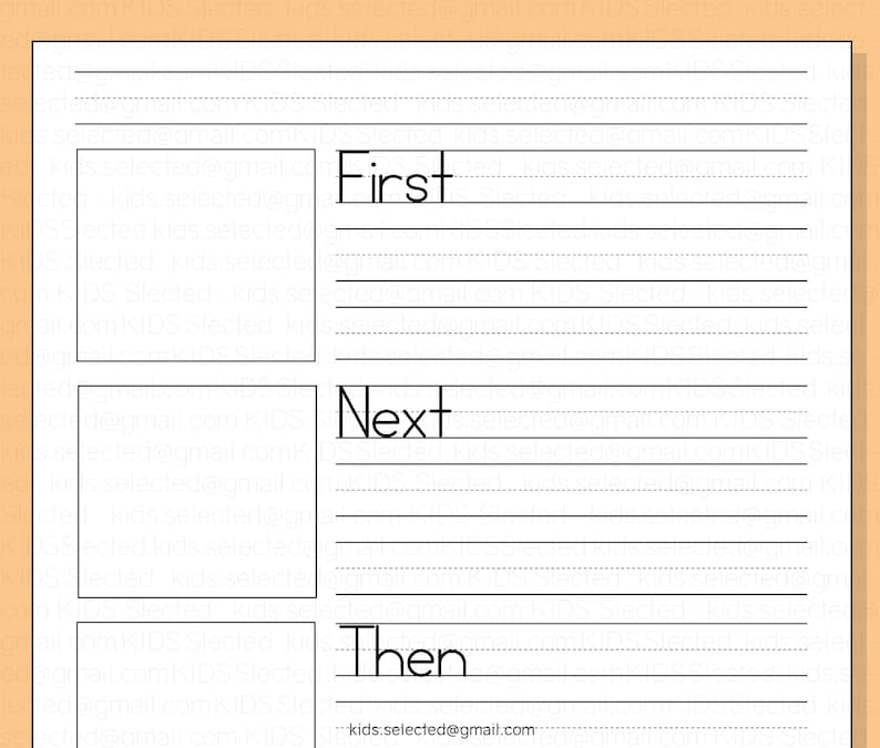 Sequencing Writing Paper With Picture Space Printable Pdf Instant ...