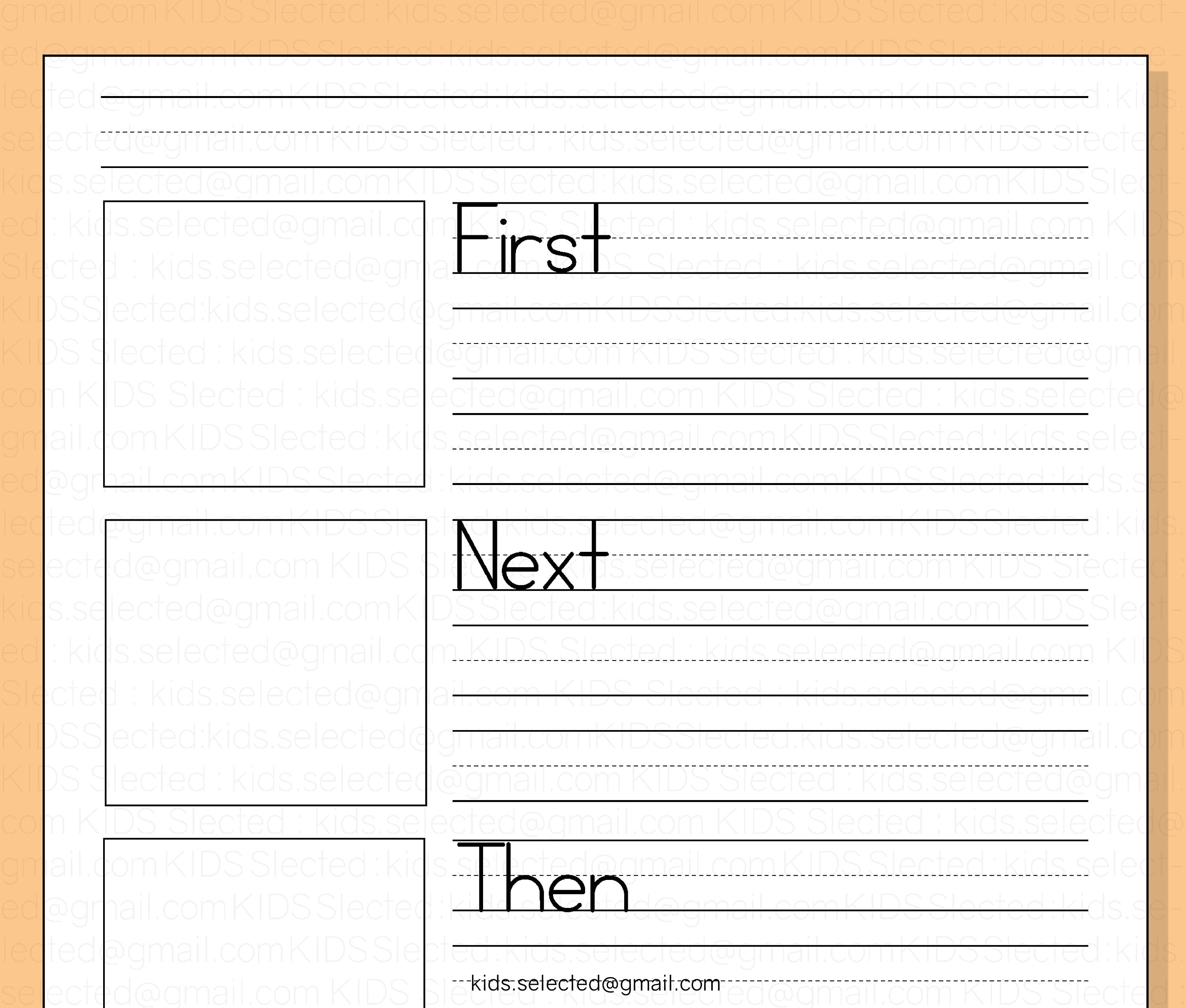 Sequencing Writing Paper With Picture Space Printable Pdf Instant ...