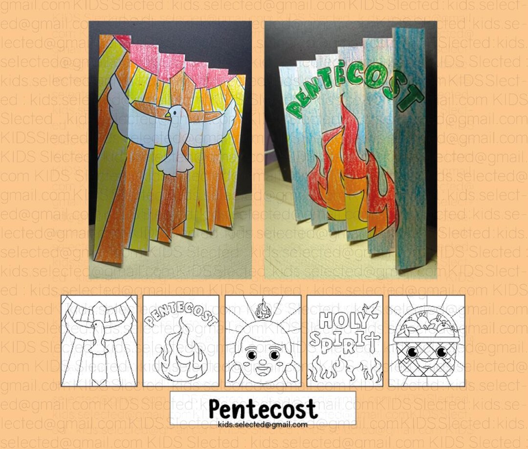 Pentecost Craft Agamograph 3d Art Activities for Kids Bulletin Board Holy Spirit Project ...