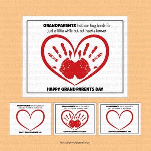 Grandparents Day Craft Handprint Cards Art Keepsake Poem Writing ...