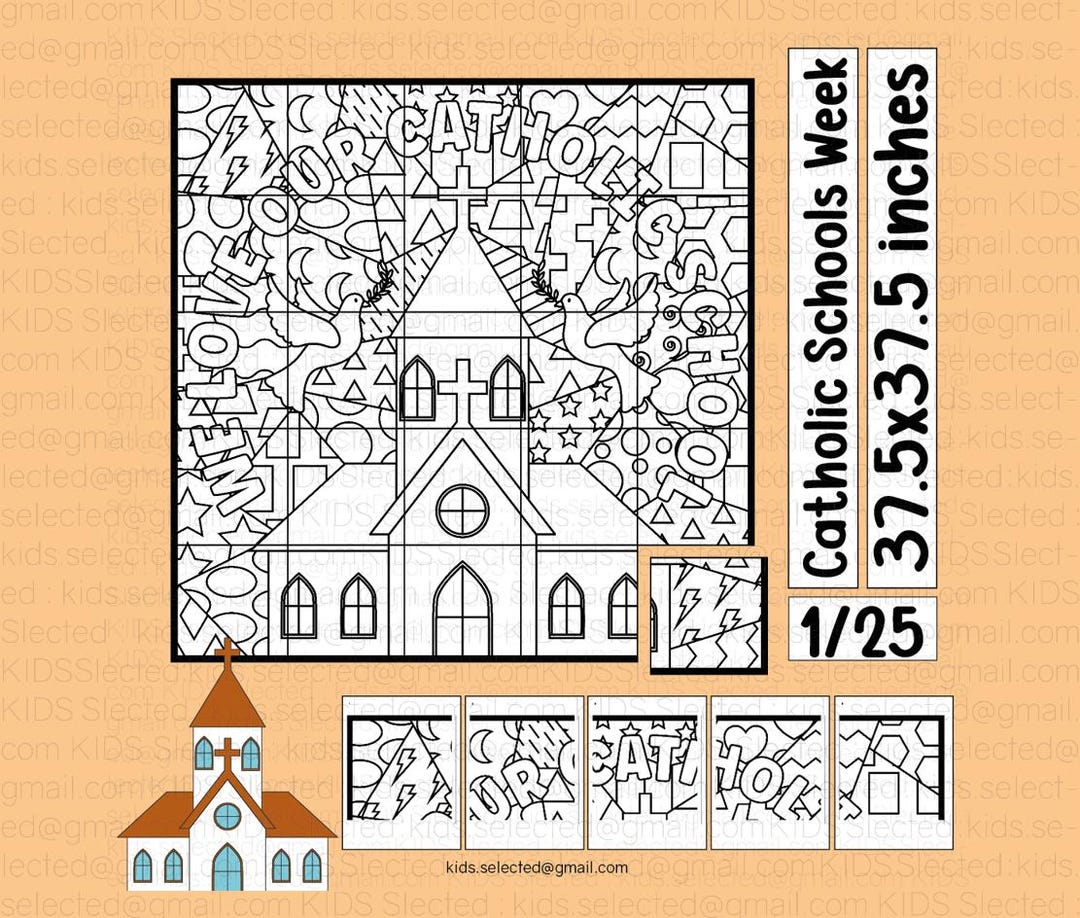 Catholic Schools Week Coloring Pages Bulletin Board Idea for First ...