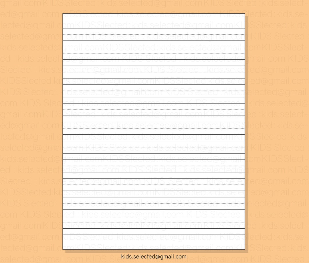 Writing Paper for Kindergarten Instant Download Printable Penmanship ...
