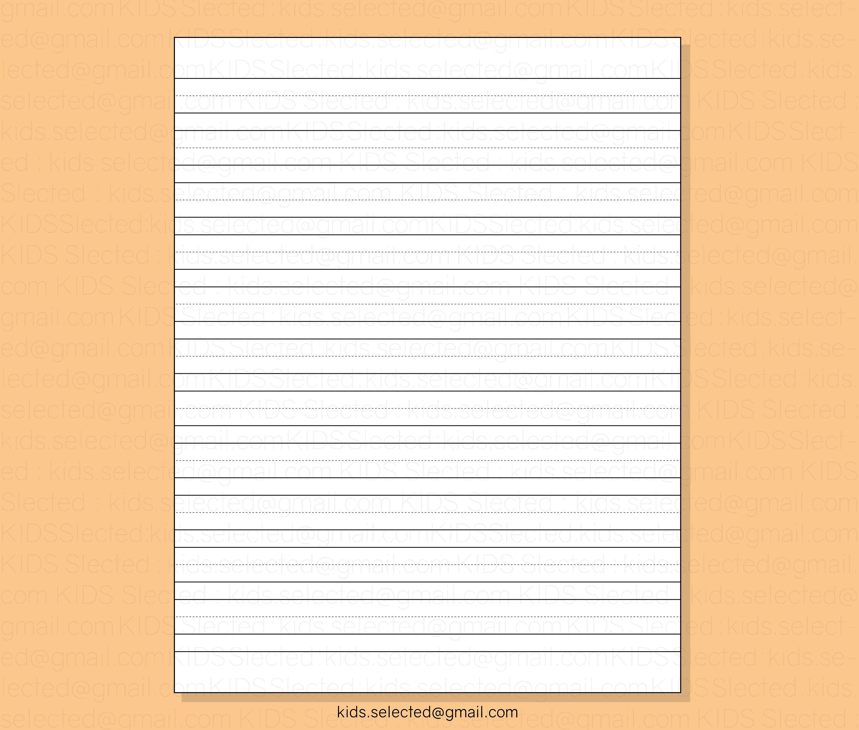 Writing Paper for Kindergarten Instant Download Printable Penmanship ...