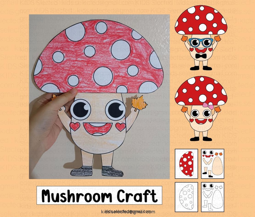 Mushroom Craft Fall Bulletin Board First Day of Fall Coloring Pages ...