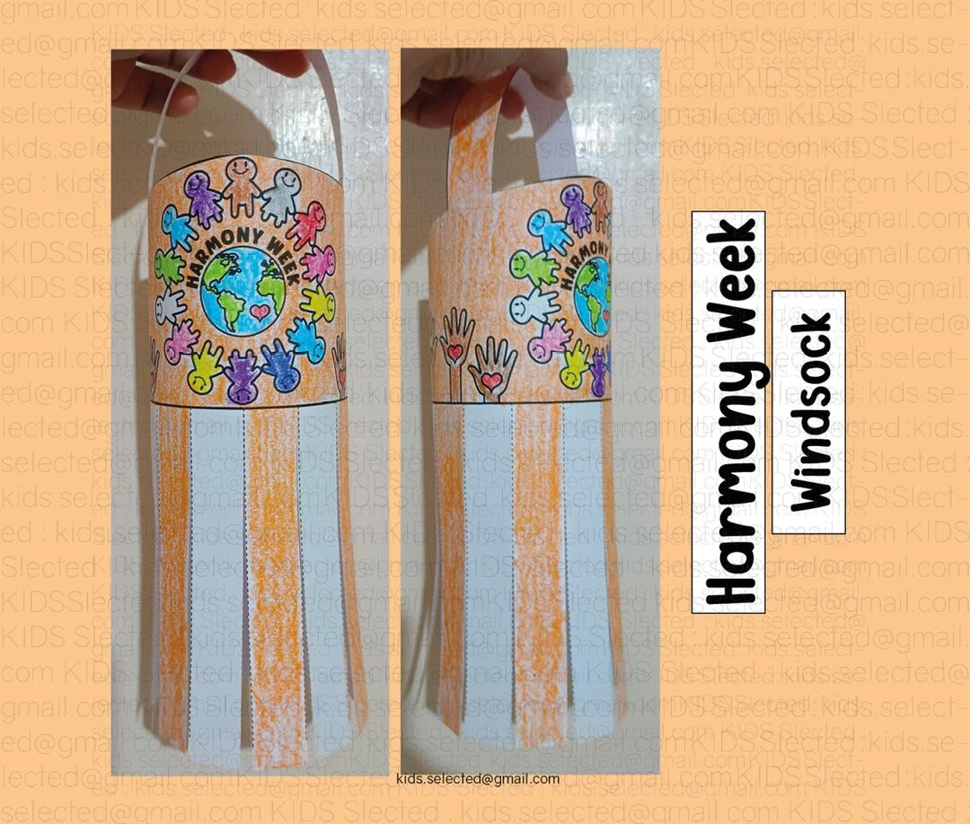 Harmony Week Craft Windsock Hanging Projects March Bulletin Board Art ...