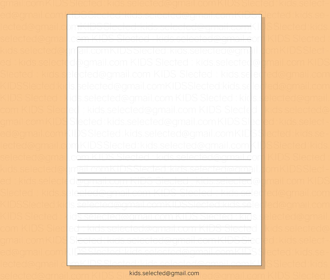 Writing Paper With Picture Drawing Space for Kindergarten Instant ...