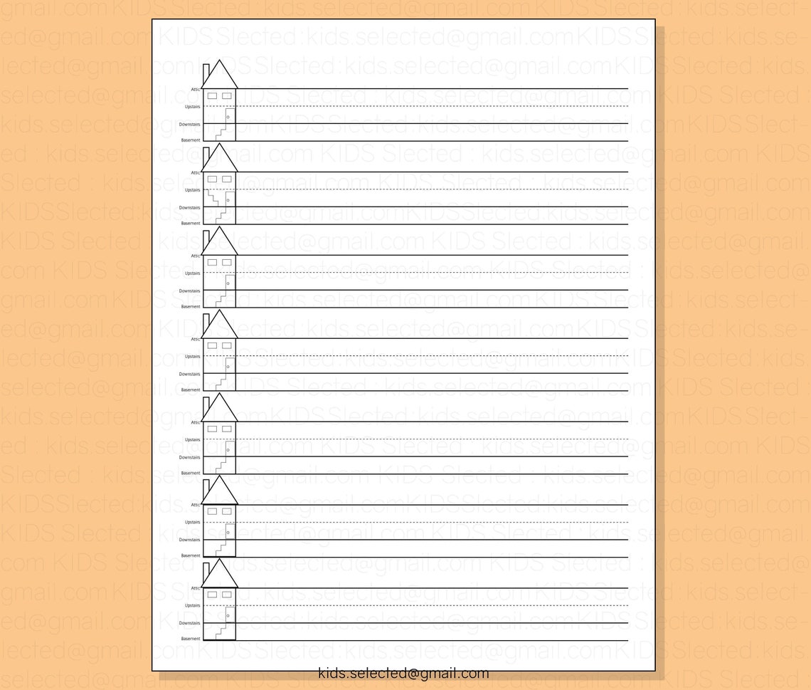 Writing Paper for Kindergarten Printable Pdf Digital Instant Download ...