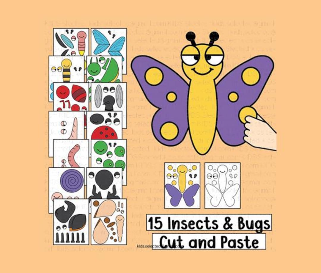 Bugs and Insects Craft Cut and Paste Printable Spring Activities ...
