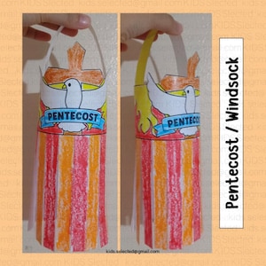 Pentecost Windsock Template Holy Spirit Activities Art Projects ...