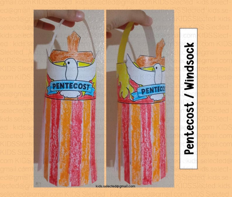 Pentecost Windsock Template Holy Spirit Activities Art Projects ...