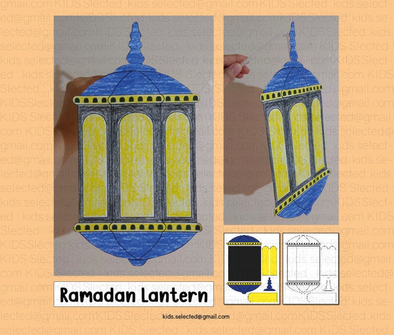 Ramadan Lantern Craft Muslim Bulletin Board Coloring Activities ...