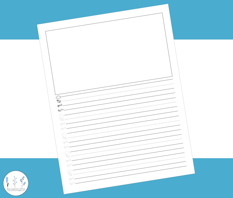 Writing Paper With Picture Drawing Space For Kindergarten Etsy writing-paper-with-picture-drawing-space-for-kindergarten-etsy