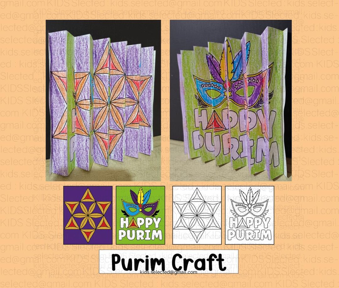 Purim Craft Bulletin Board Agamograph Art Activities Idea for 3D ...