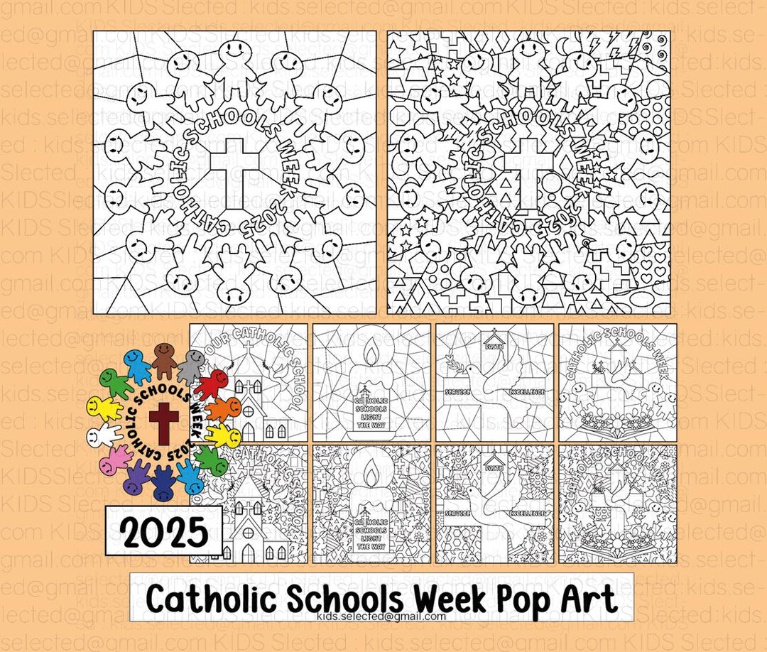 Catholic Schools Week Coloring Pages Writing Activities Pop Art ...