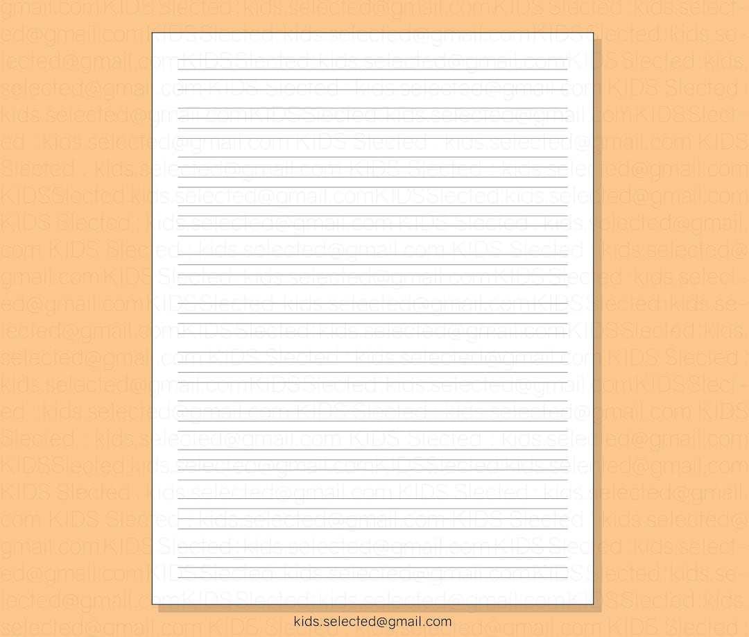 4 Lines Writing Paper for Kids Grade 1 Printable Handwriting Practice ...