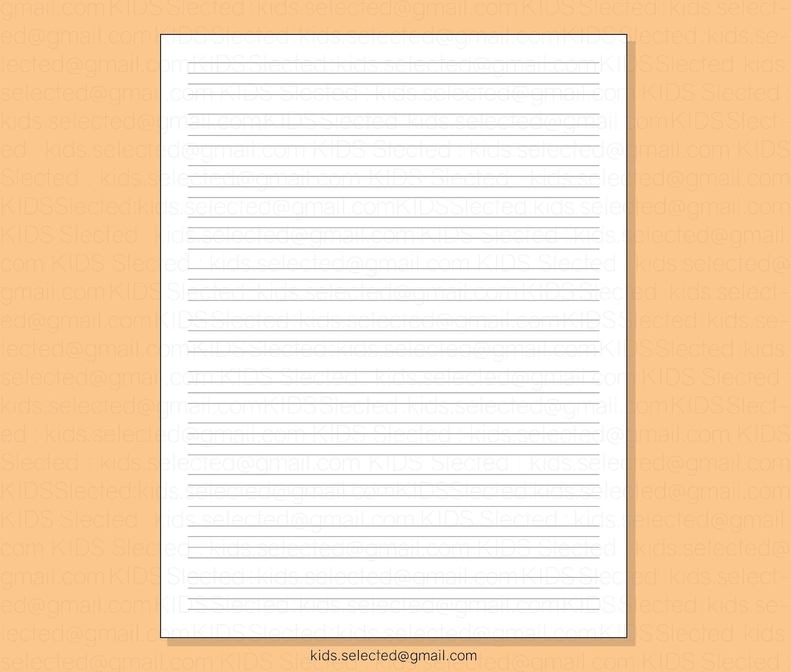 4 Lines Writing Paper for Kids Grade 1 Printable Handwriting Practice ...