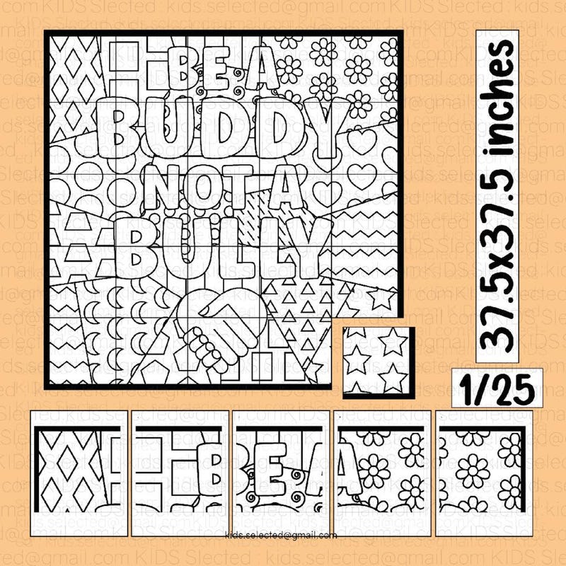 Be a Buddy Not a Bully Poster - Etsy