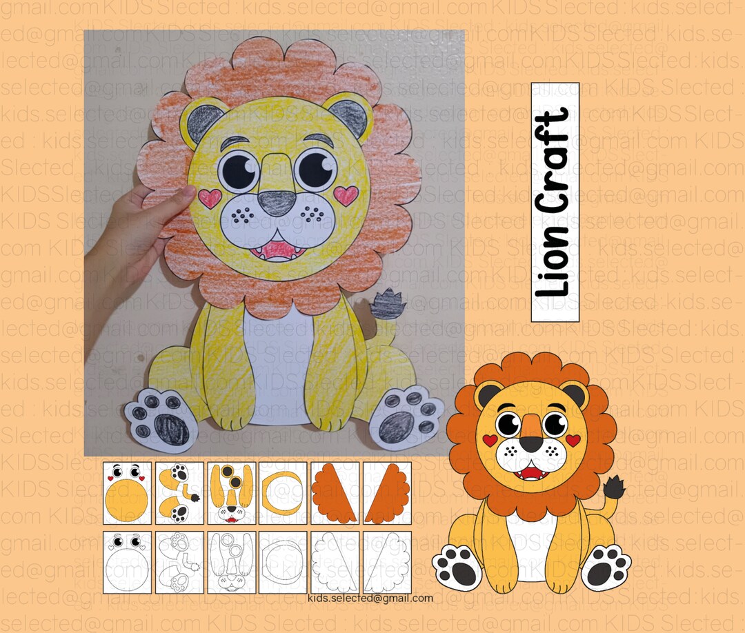 Lion Craft Zoo Bulletin Board Safari Animals Coloring Pages Activities ...