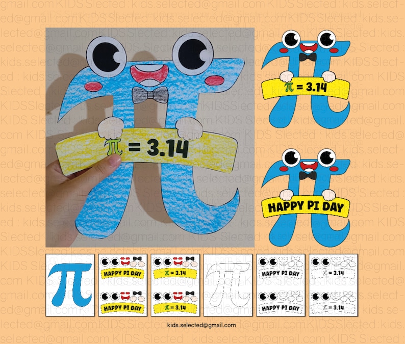 Pi Day Craft Math Bulletin Board Coloring Pages Activities Door ...