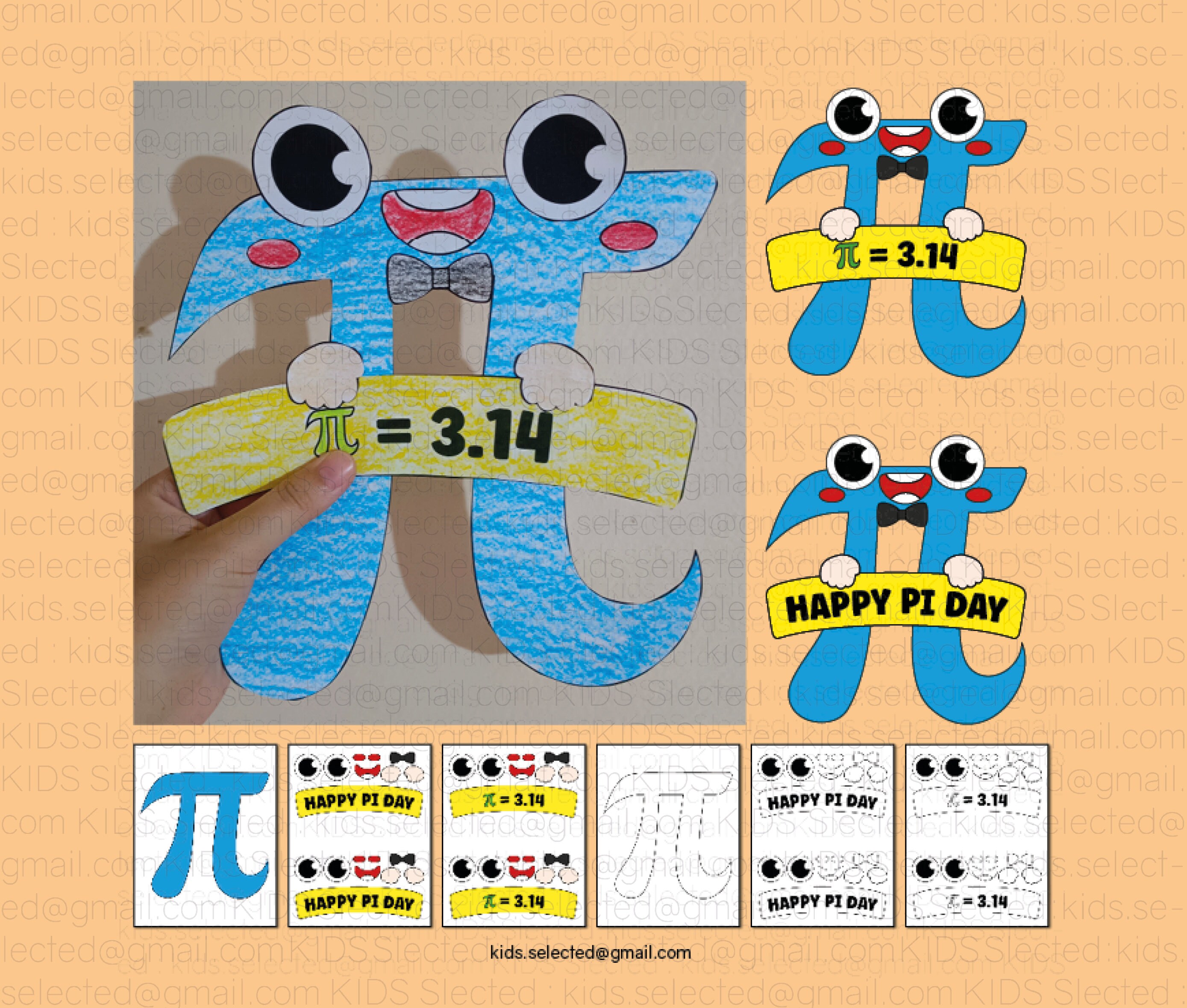 Pi Day Craft Math Bulletin Board Coloring Pages Activities Door ...