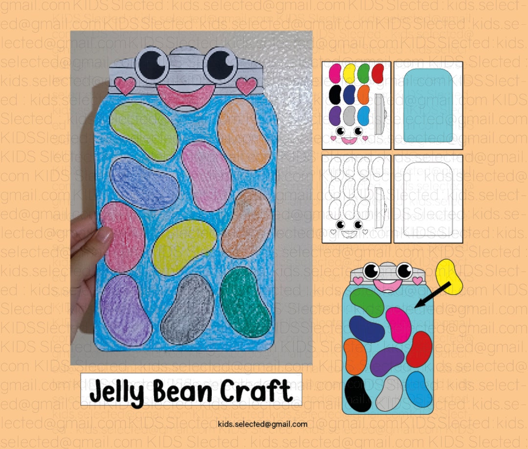 Jelly Bean Craft Easter Bulletin Board Coloring Pages Jar Activities ...