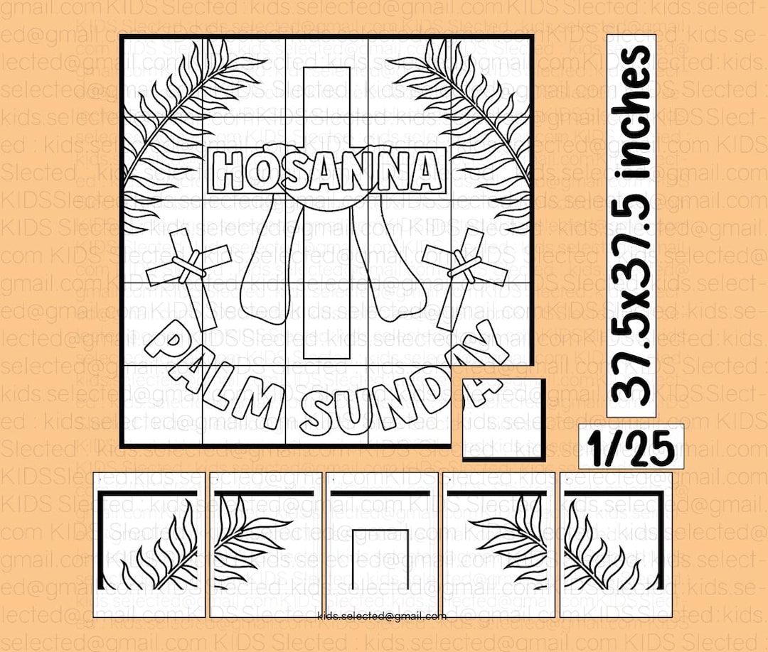 Palm Sunday Bulletin Board Easter Story Collaborative Poster Sunday ...