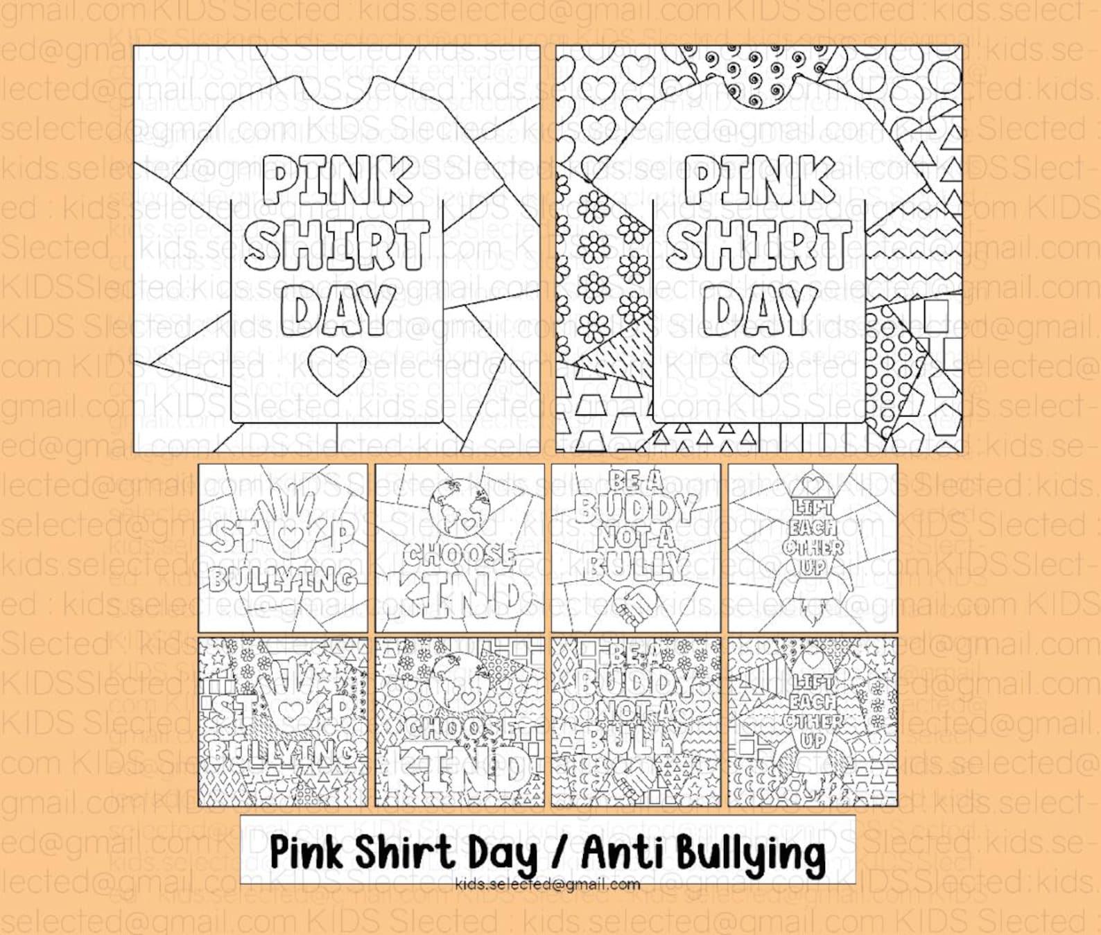 Anti Bullying Coloring Pages Pink Shirt Day Activities Stop Bullying ...