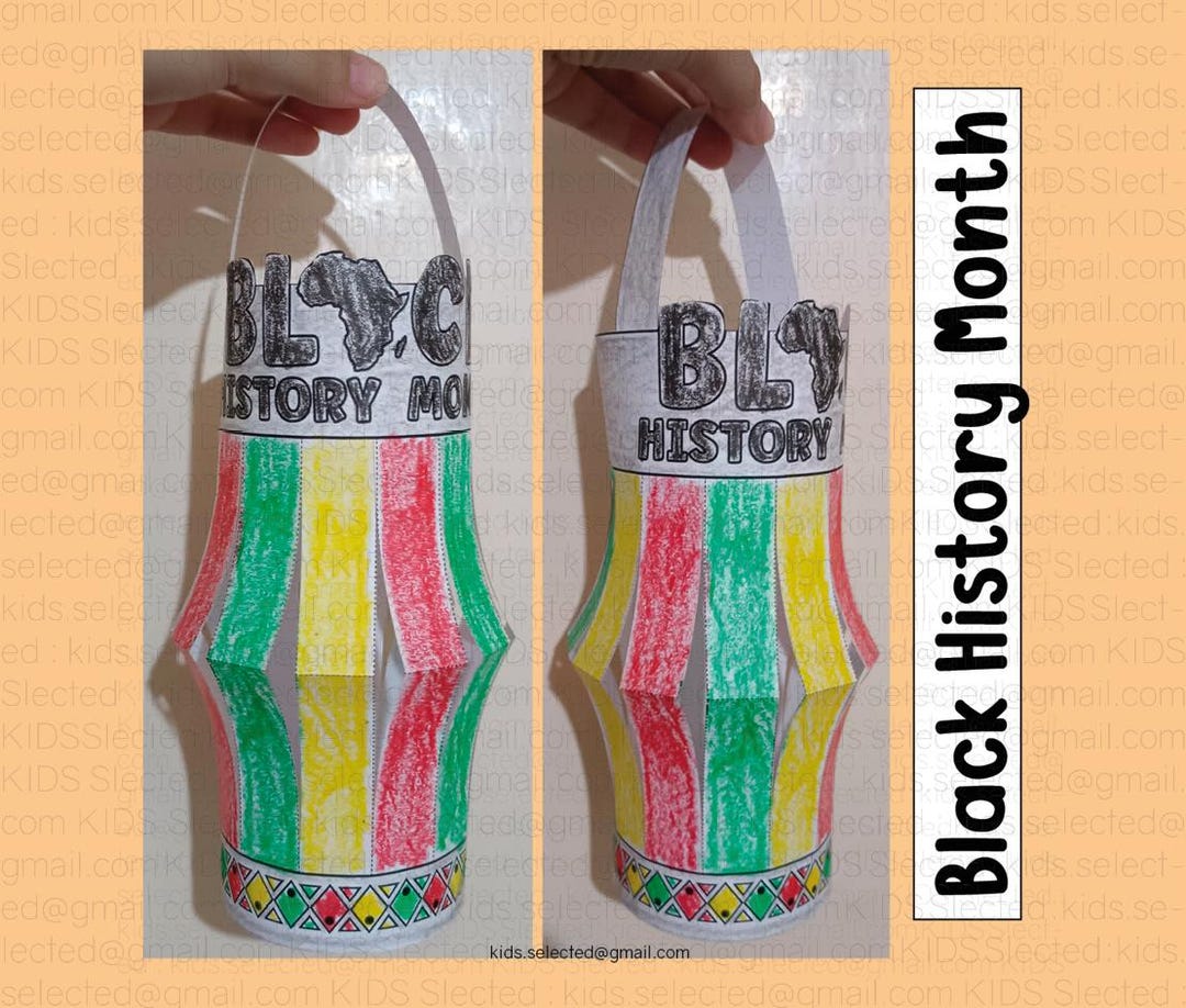 Black History Month Craft Lantern Paper DIY Activities Windsock ...